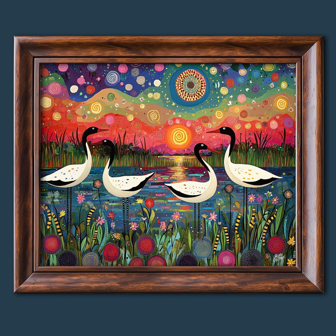 Bool Lagoon Dreaming | Aboriginal Dot Painting Inspired Artwork ...