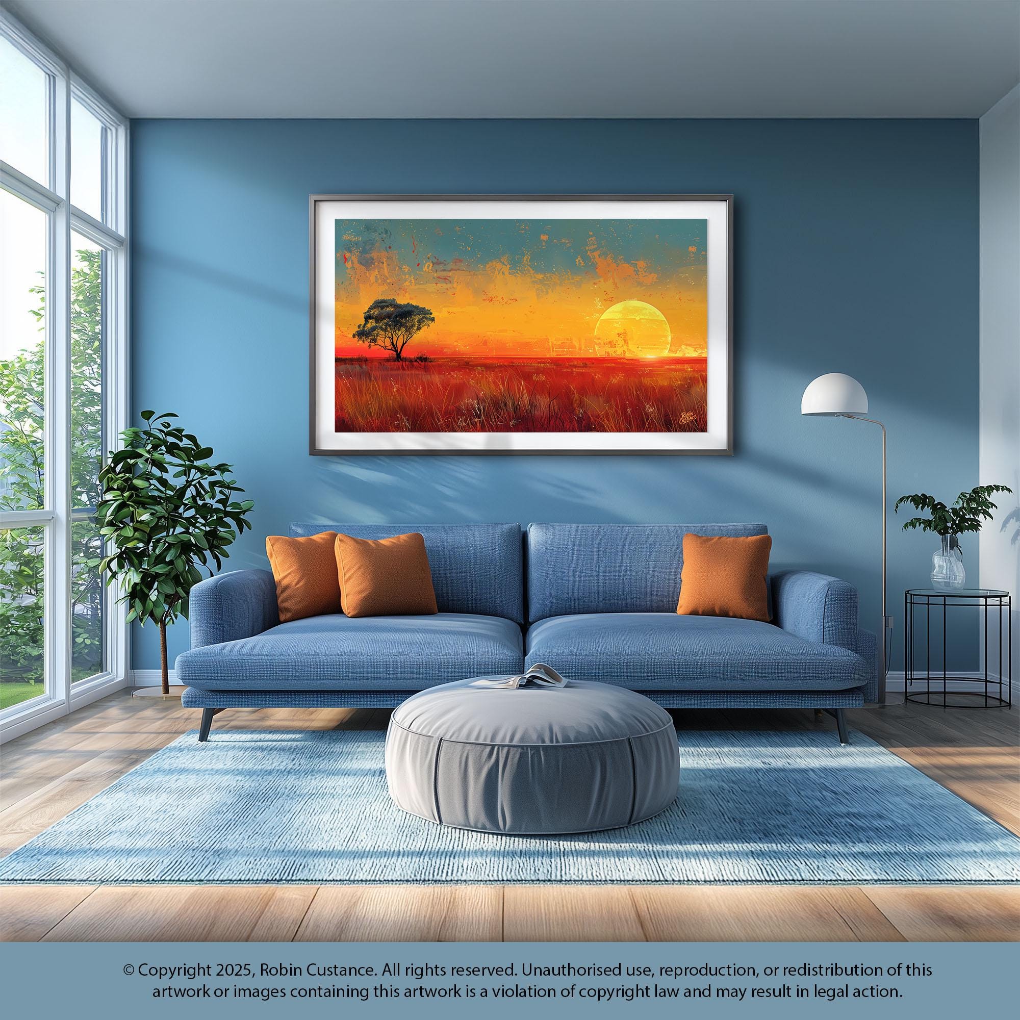 Australian Outback Sunset Print Aboriginal Art Landscape Digital ...