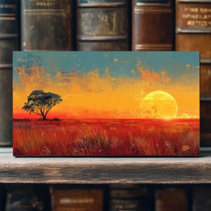 Australian Outback Sunset Print Aboriginal Art Landscape Digital ...