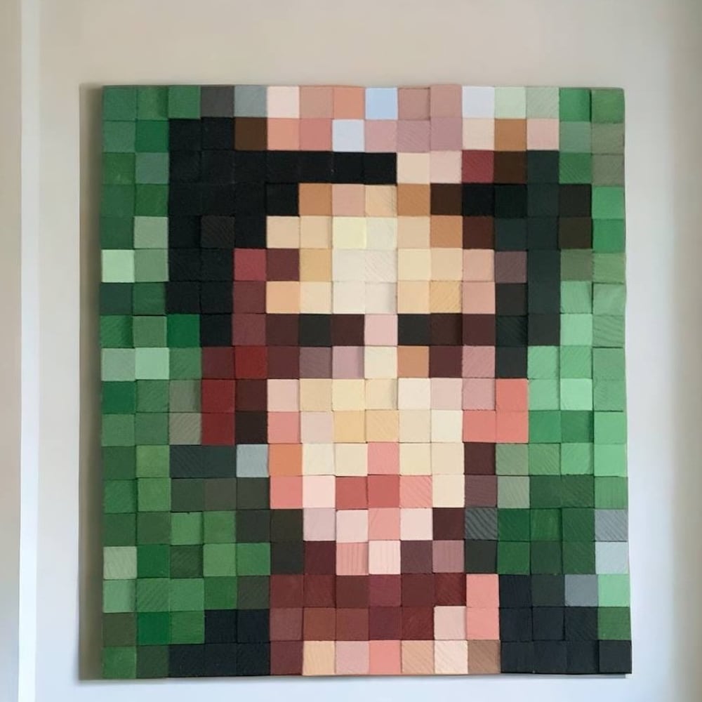 WoodPixelSquares - Etsy