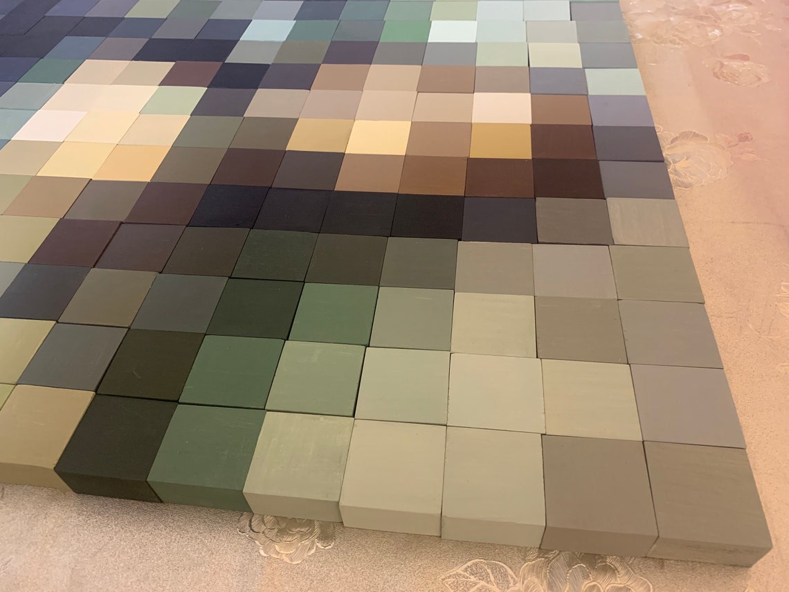 Geometric Wood Mosaic Wall Art, Modern Luxury Gothic Art, Contemporary ...