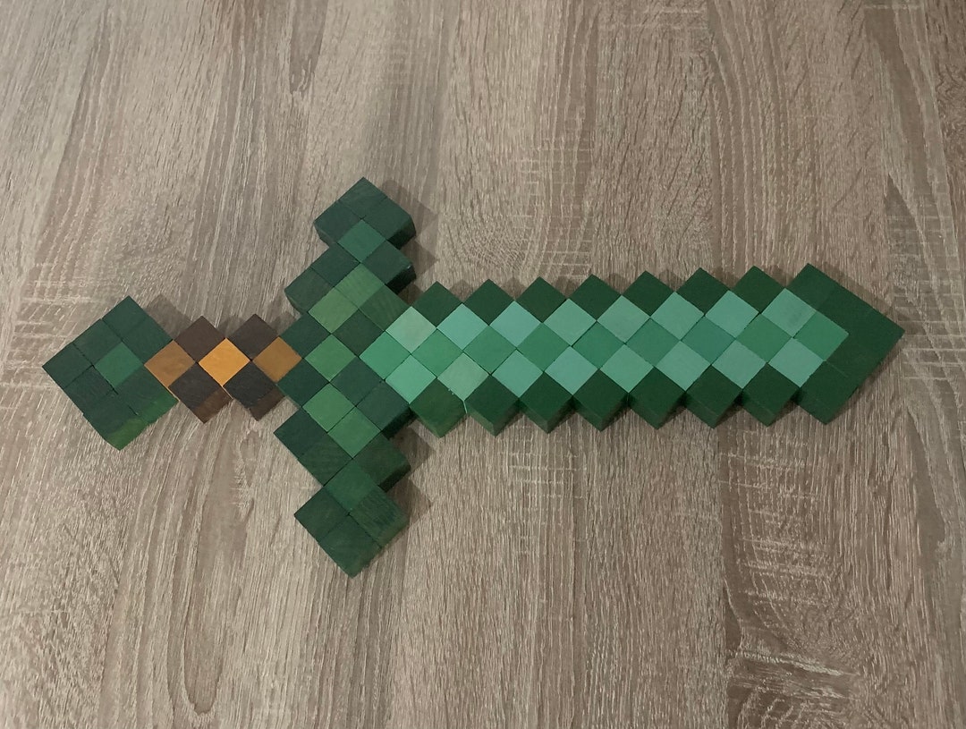 Wood Sword Minecraft, Minecraft Gift, Minecraft Painting, 3D Minecraft ...