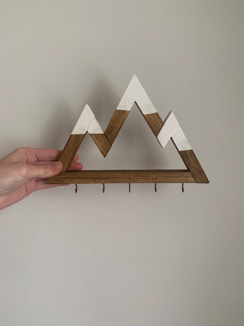 Rustic Mountain Key Rack: Reclaimed Wood Entryway Organizer - Etsy