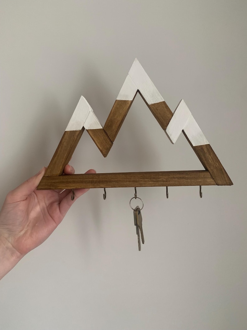 Rustic Mountain Key Rack: Reclaimed Wood Entryway Organizer - Etsy