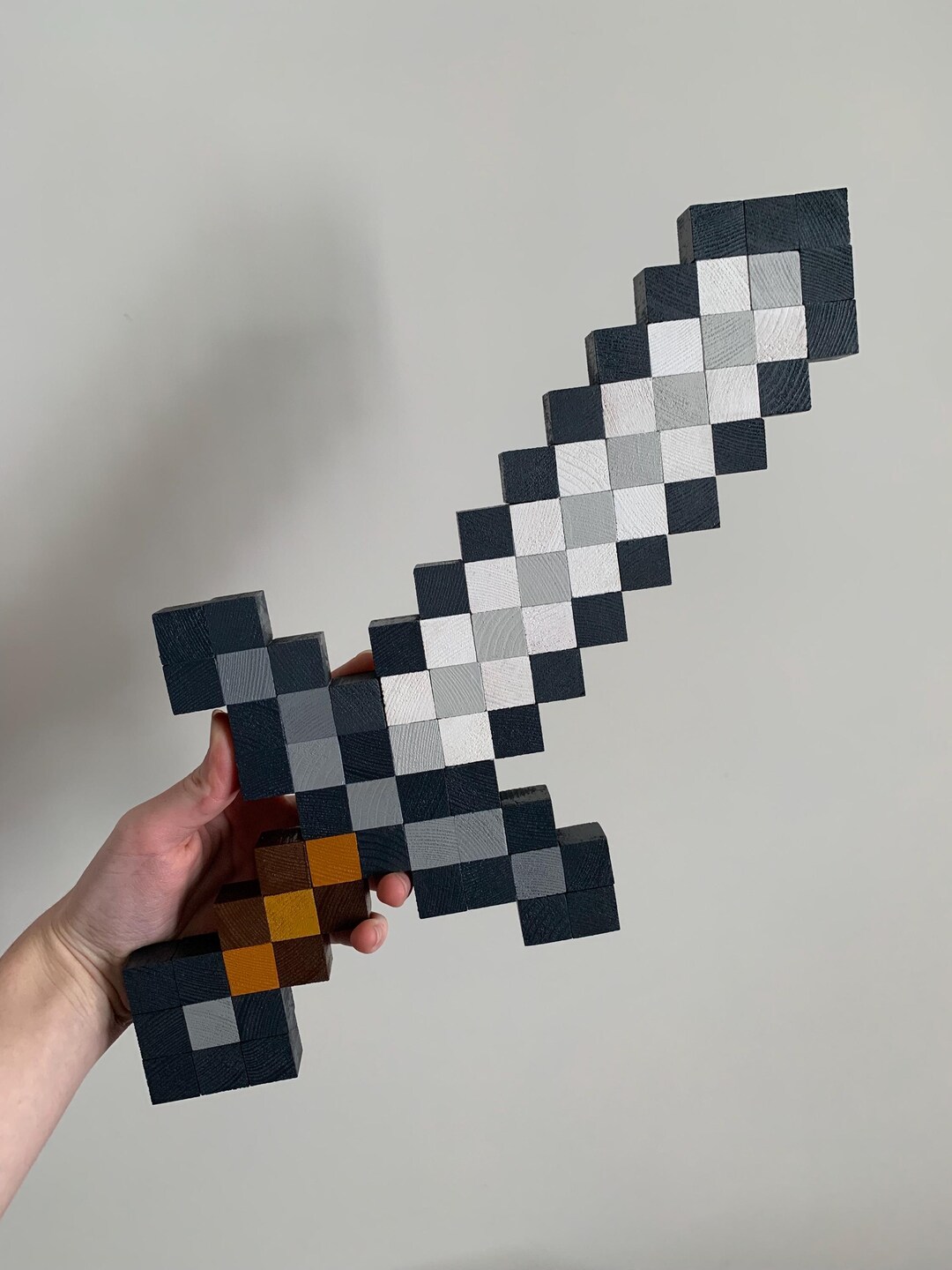 Wood Pixel Minecraft Sword, Gamer Room Decor - Etsy