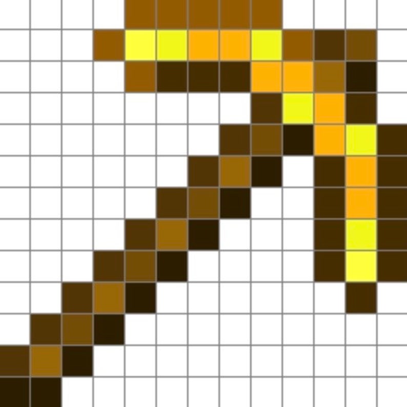 Pico de Minecraft de madera pixelada, decoración 3D para gamers, regalo ...