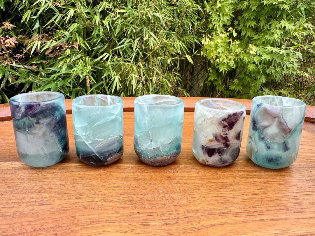 Small Semi-precious Stone Fluorite Glass - Etsy