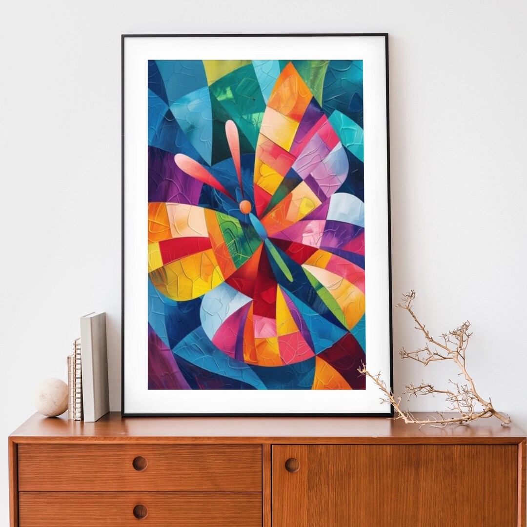 Digital Butterfly Modern Art Print for Wall Art, Still Life Butterfly ...