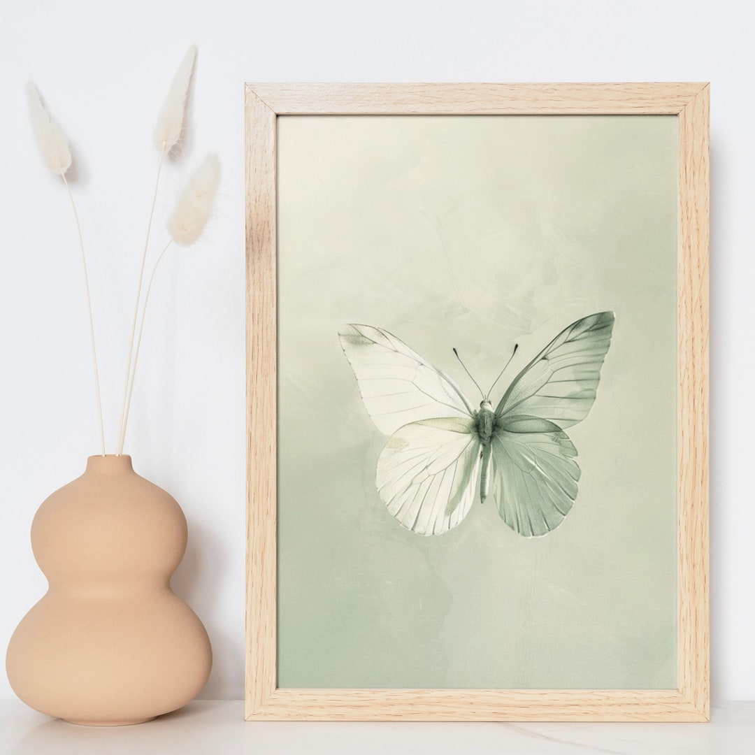Digital Butterfly Modern Art Print for Wall Art, Still Life Butterfly ...