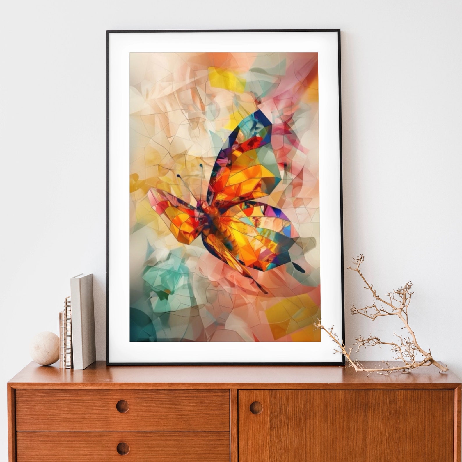 Digital Butterfly Modern Art Print for Wall Art, Still Life Butterfly ...