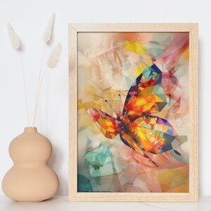 Digital Butterfly Modern Art Print for Wall Art, Still Life Butterfly ...