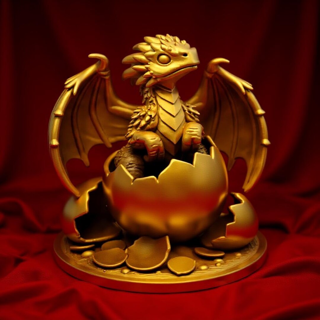 Baby Dragon Miniature STL: 3D Printing, Dnd Pathfinder TTRPG Model ...