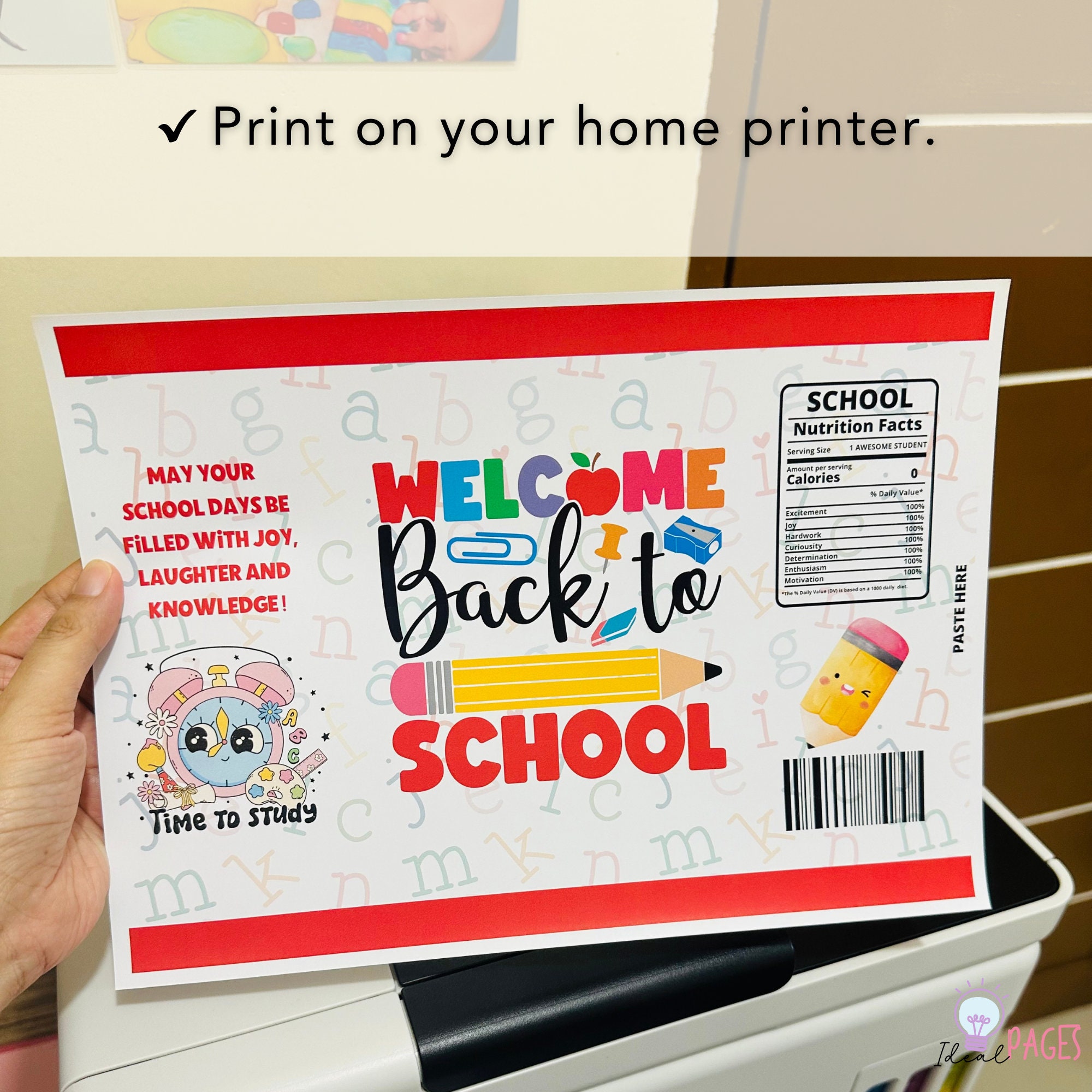 First Day of School Chip Bag Template, School Party Favor, Welcome ...