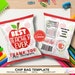 Teacher Appreciation Chip Bag Template DIY Party Favor Printable Back ...