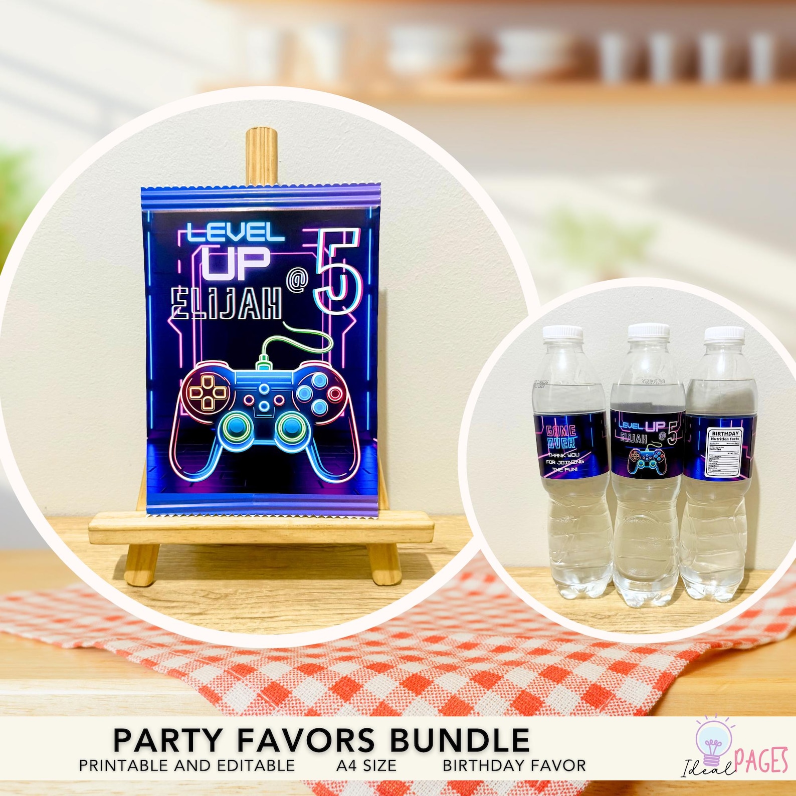 Gamer Party Favors, Video Game Kids Birthday Party Favors, Chip Bag ...