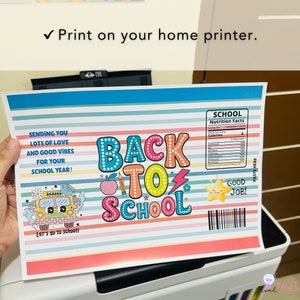 Editable Retro Back to School Chip Bag Template, School Party Favor ...