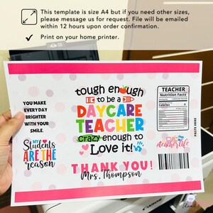 6 Teacher Appreciation Gift Bag, Teacher Appreciation Gift, Thank You ...