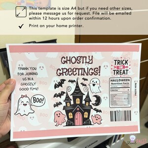 6 Spooky Season Trick or Treat Bags, Halloween Party Favors, Editable ...