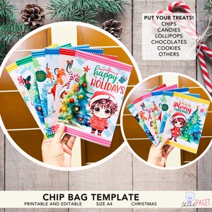 6 Christmas Favors for Kids, Christmas Chibi, Christmas Party Favors ...