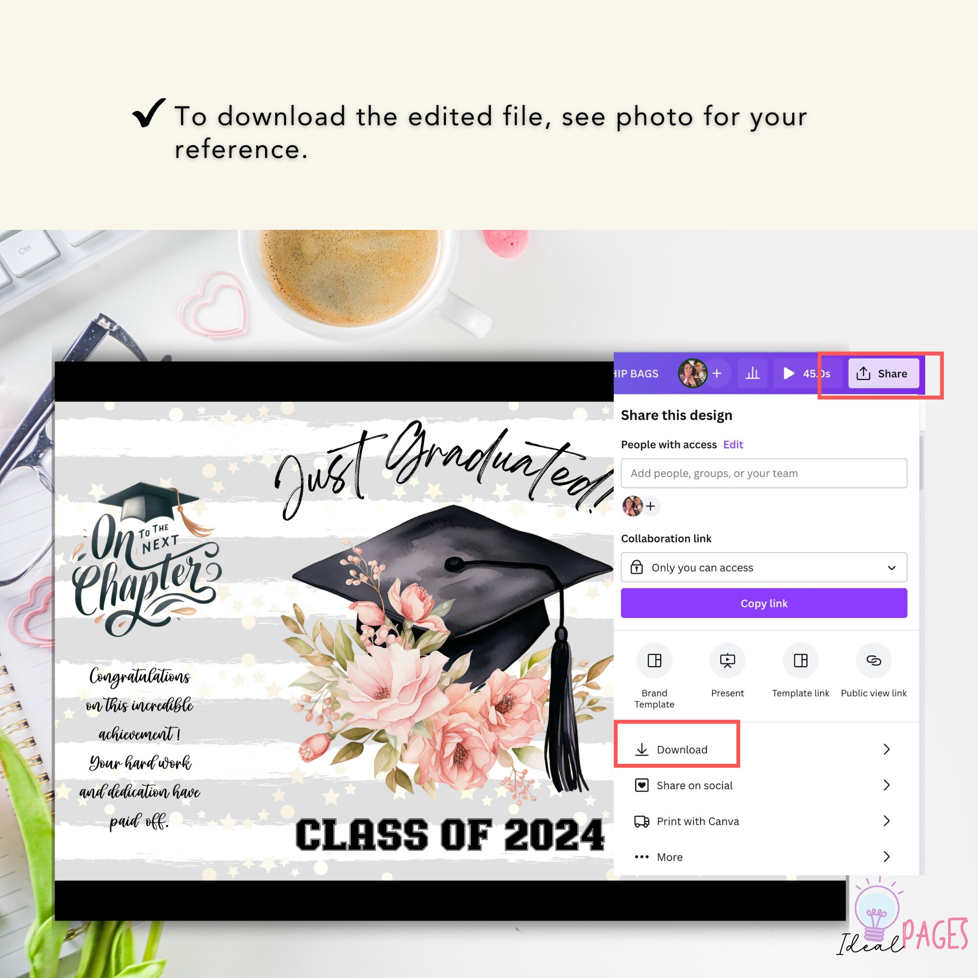 Personalized Graduation Chip Bag Template, Class of 2024, DIY Party ...