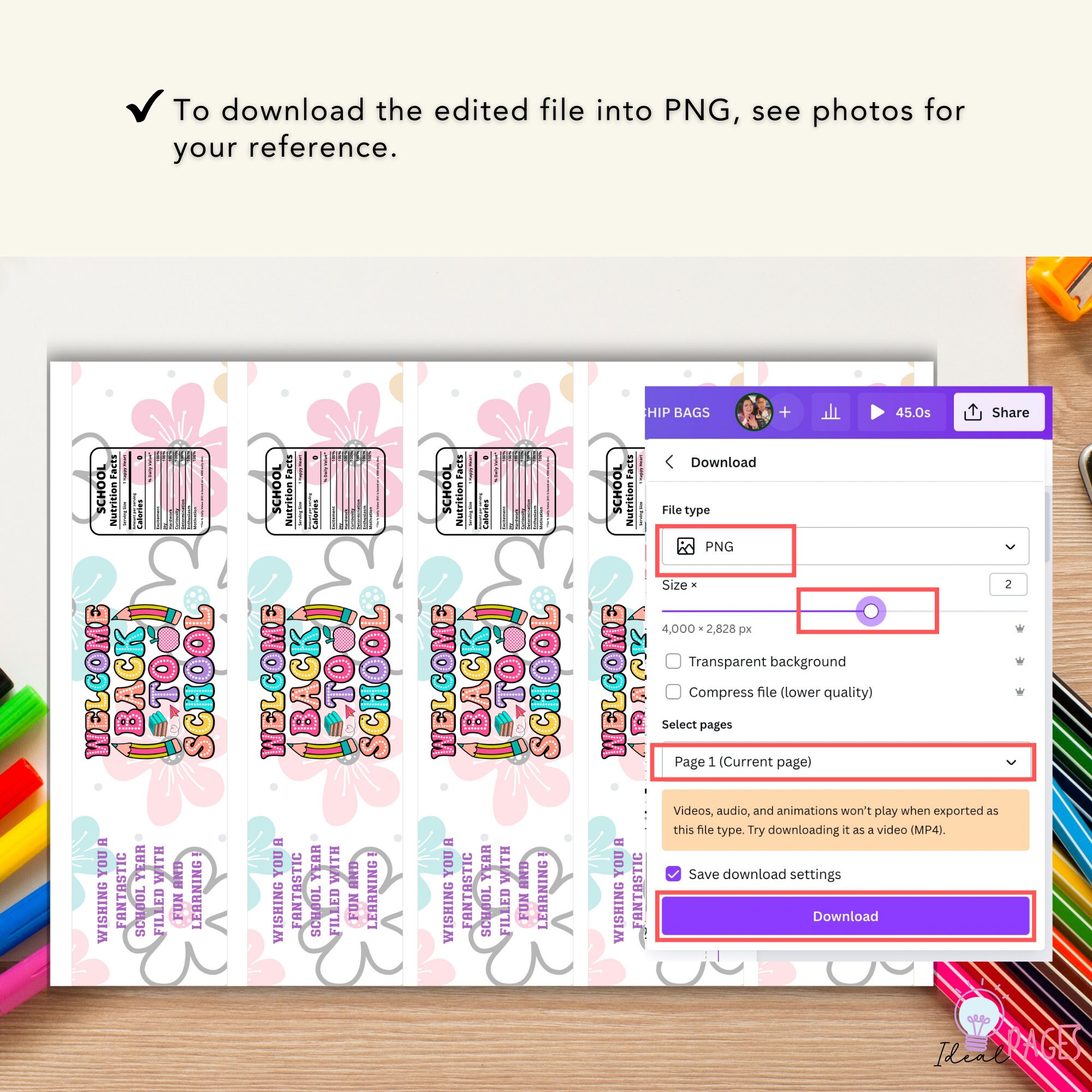 Back to School Editable Retro Chip Bag Template, First Day of School ...