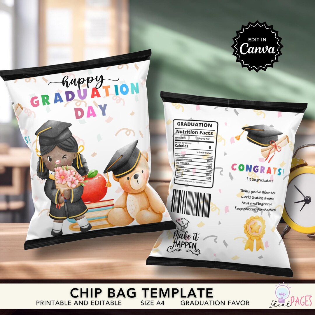 Graduation Chip Bag, Graduation Treats, Graduation Favor Bags ...