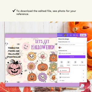 6 Spooky Season Trick or Treat Bags, Halloween Party Favors, Editable ...