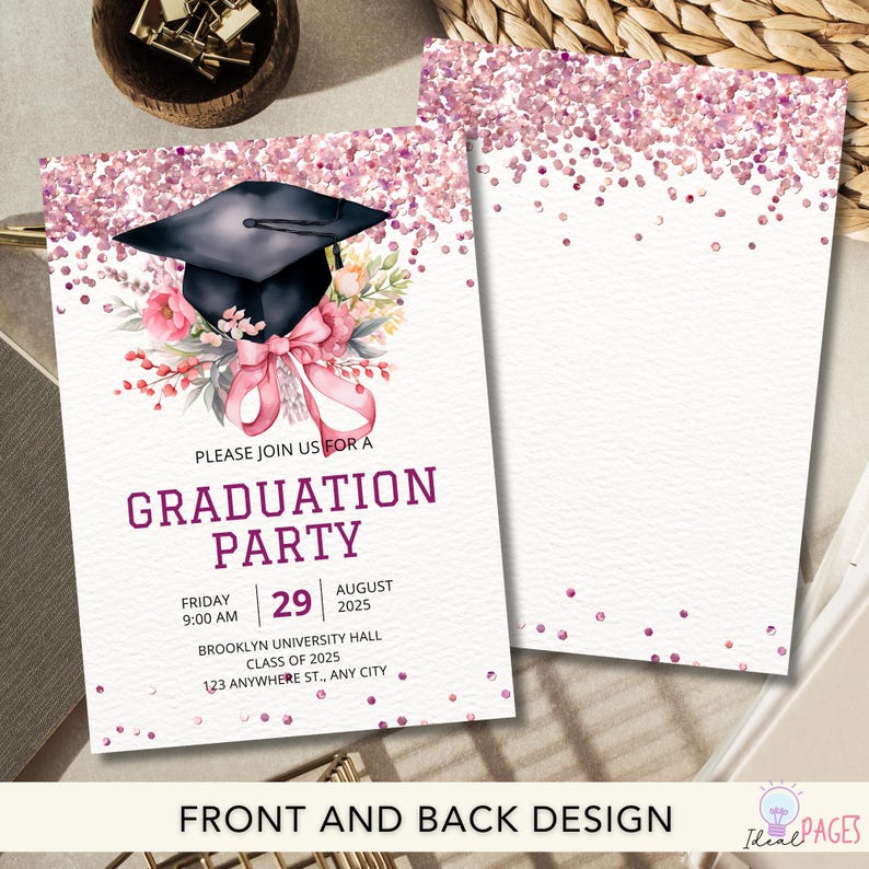 Graduation Party Invitation 2025, Graduation Invitation Template ...
