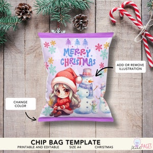 Christmas Candy Bags, Christmas Favors for Kids, Christmas Chibi ...