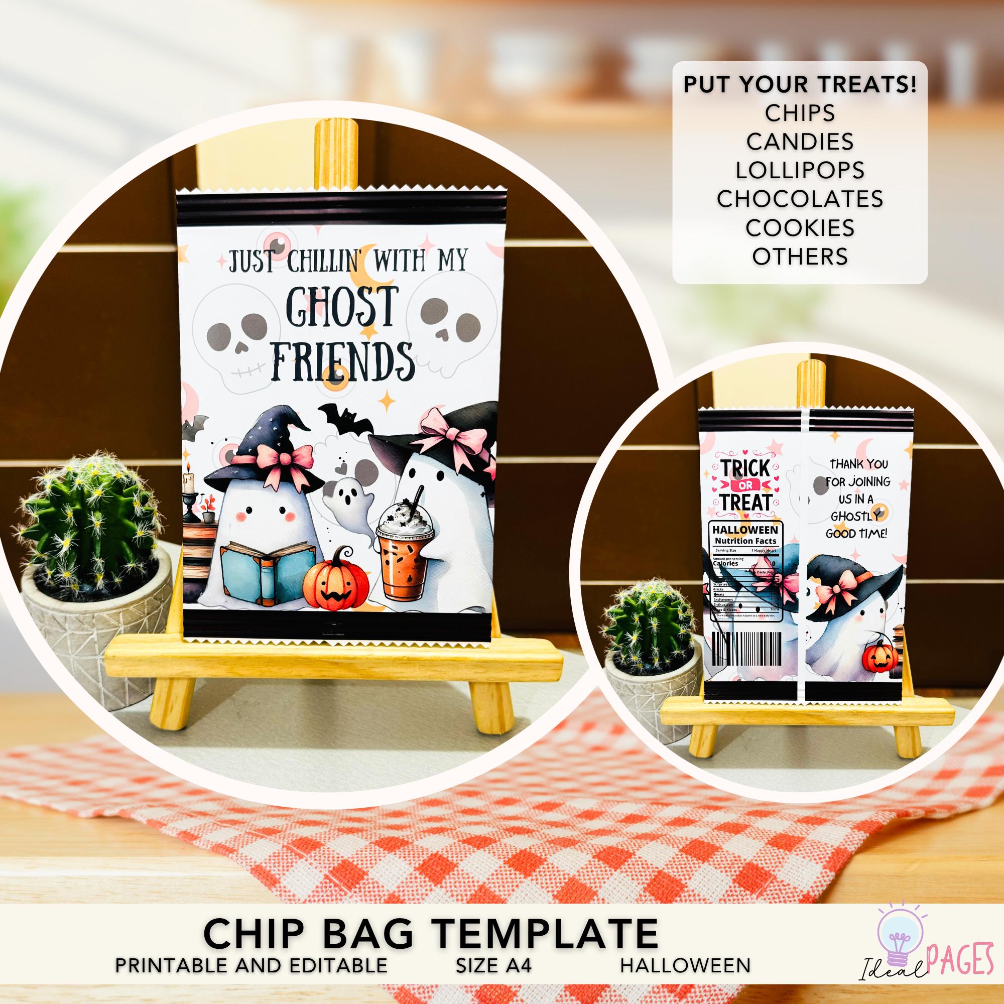 Halloween Trick or Treat Bag, Party Favors, Coquette Chip Bags ...