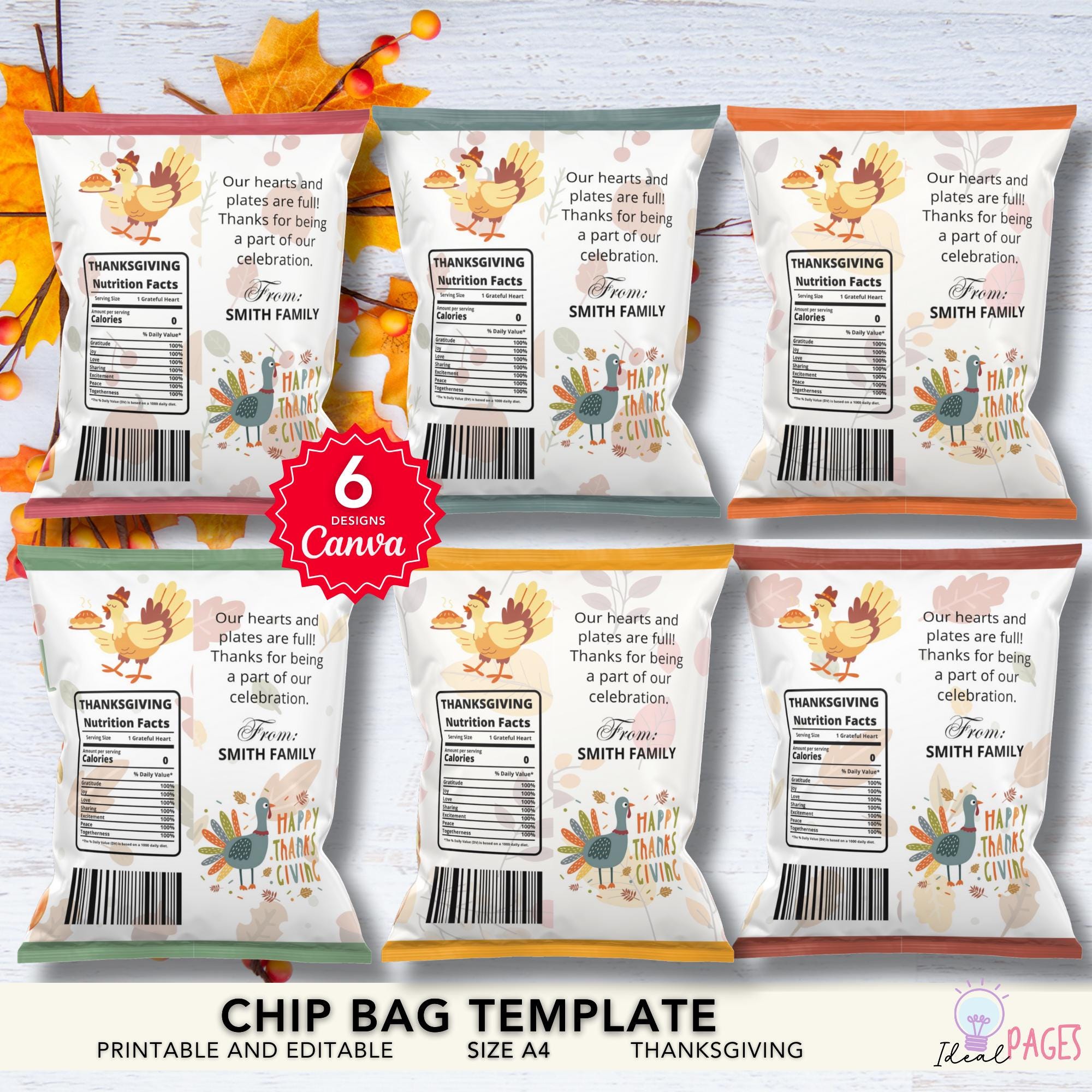 6 Turkey Favors, Thanksgiving Favors, Thanksgiving Treats, Thanksgiving ...