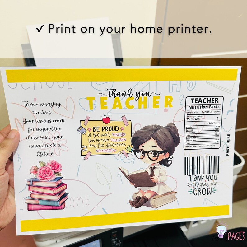 Teacher Appreciation Chip Bag Template, Snack Wrapper, DIY Party Favor ...