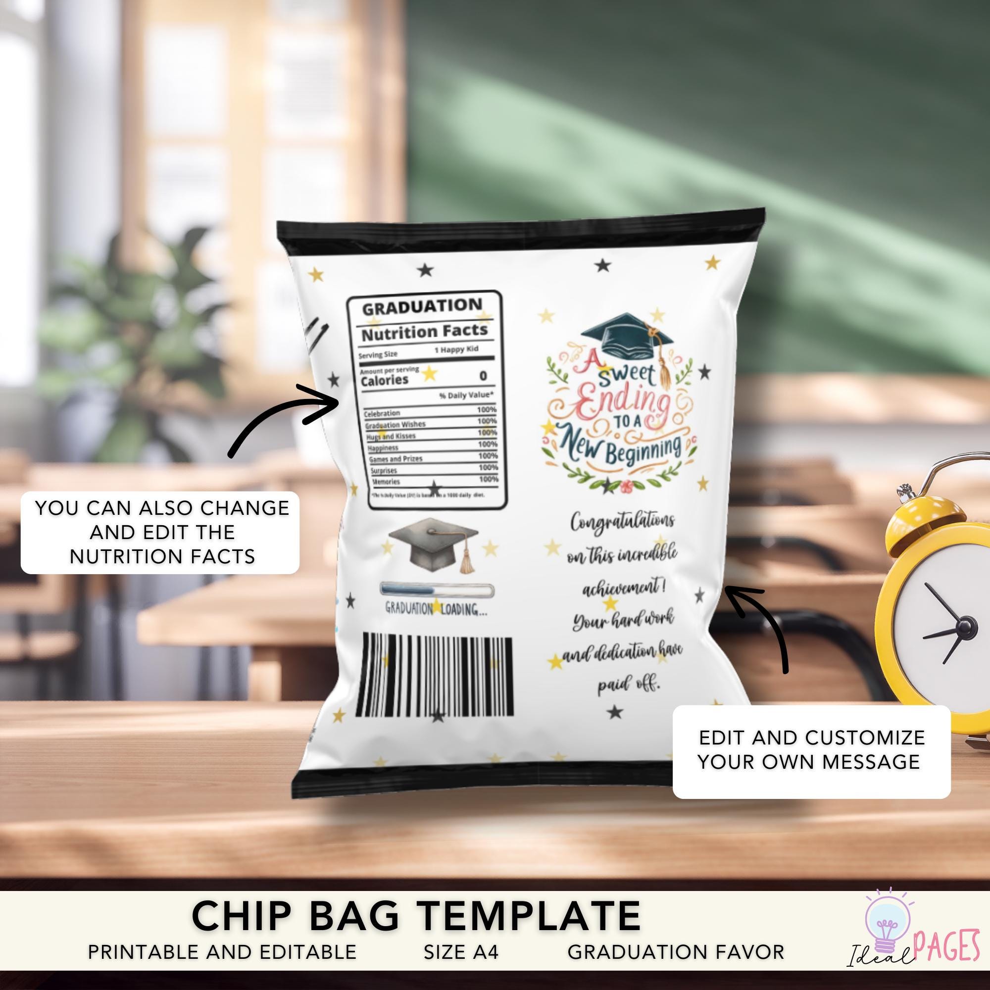 Graduation Chip Bags 2025, Graduation Party Favor, Graduation Treat Bag ...