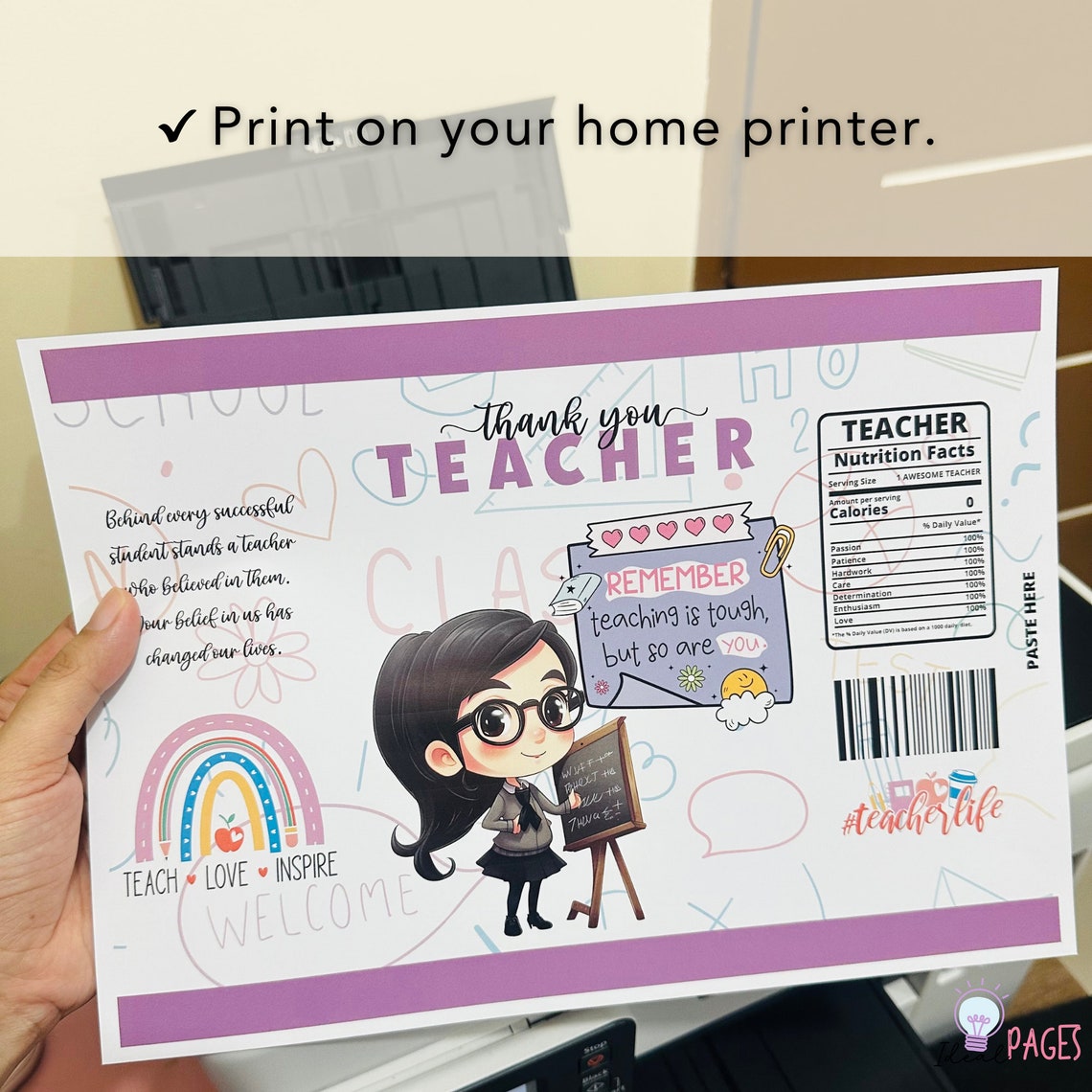 6 Teacher Appreciation Chip Bag Template, DIY Party Favor Printable ...