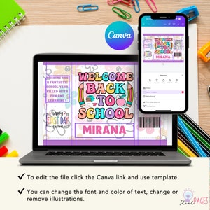 Back to School Chip Bag Template, School Party Favor, Welcome Snack Bag ...