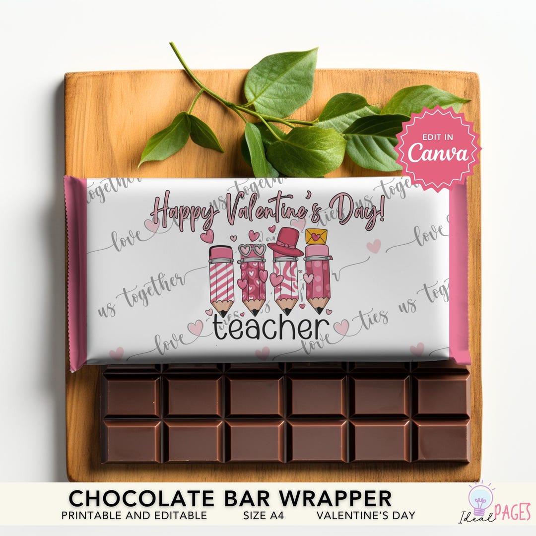 Chocolate Bar Wrappers, Candy Bar Wrapper, Chocolate Wrapper Template ...