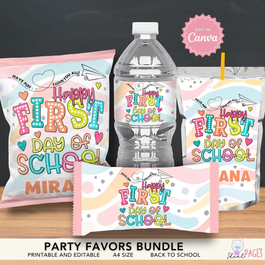 First Day of School Gift, Welcome Back to School Favors, Chip Bag Party ...