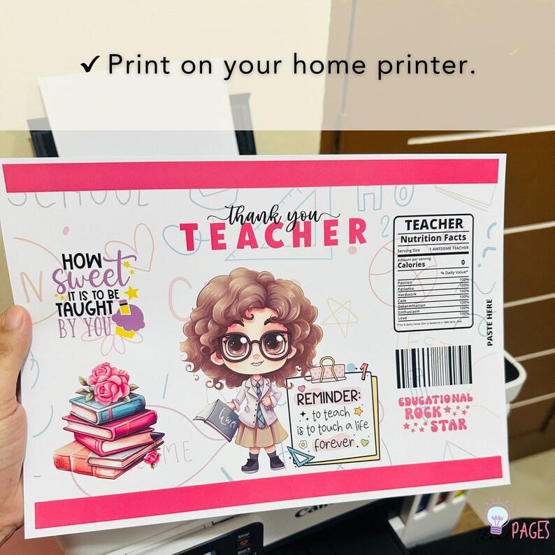 Teacher Appreciation Chip Bag Template, DIY Party Favor Printable ...