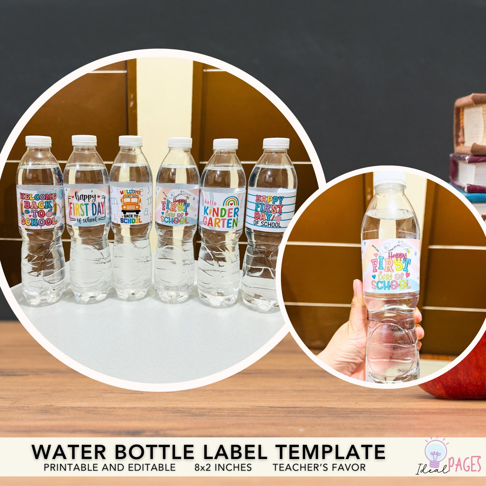6 Teacher Water Labels, Teacher Appreciation Gift, Thank You Teacher ...
