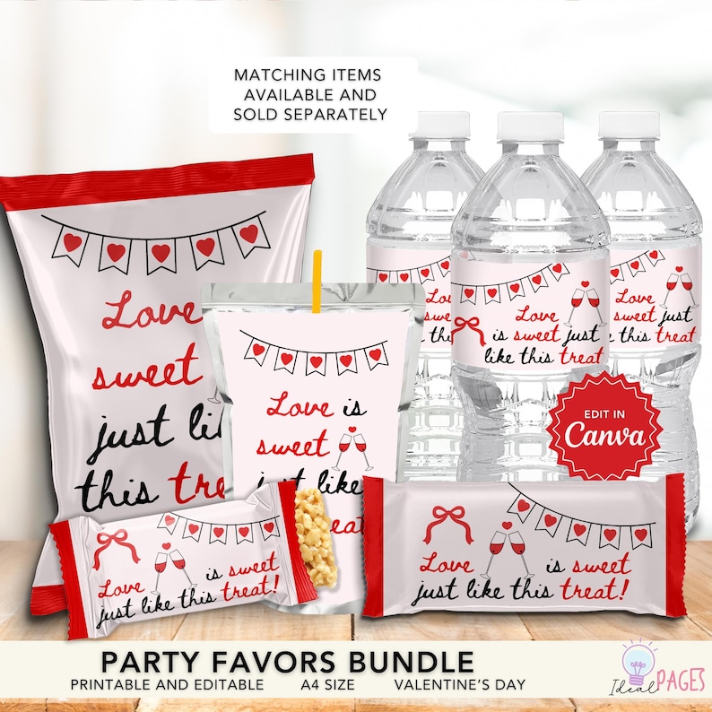 Hand Drawn Valentine's Day Chocolate Bar Wrapper, Hearts Day Candy Bar ...