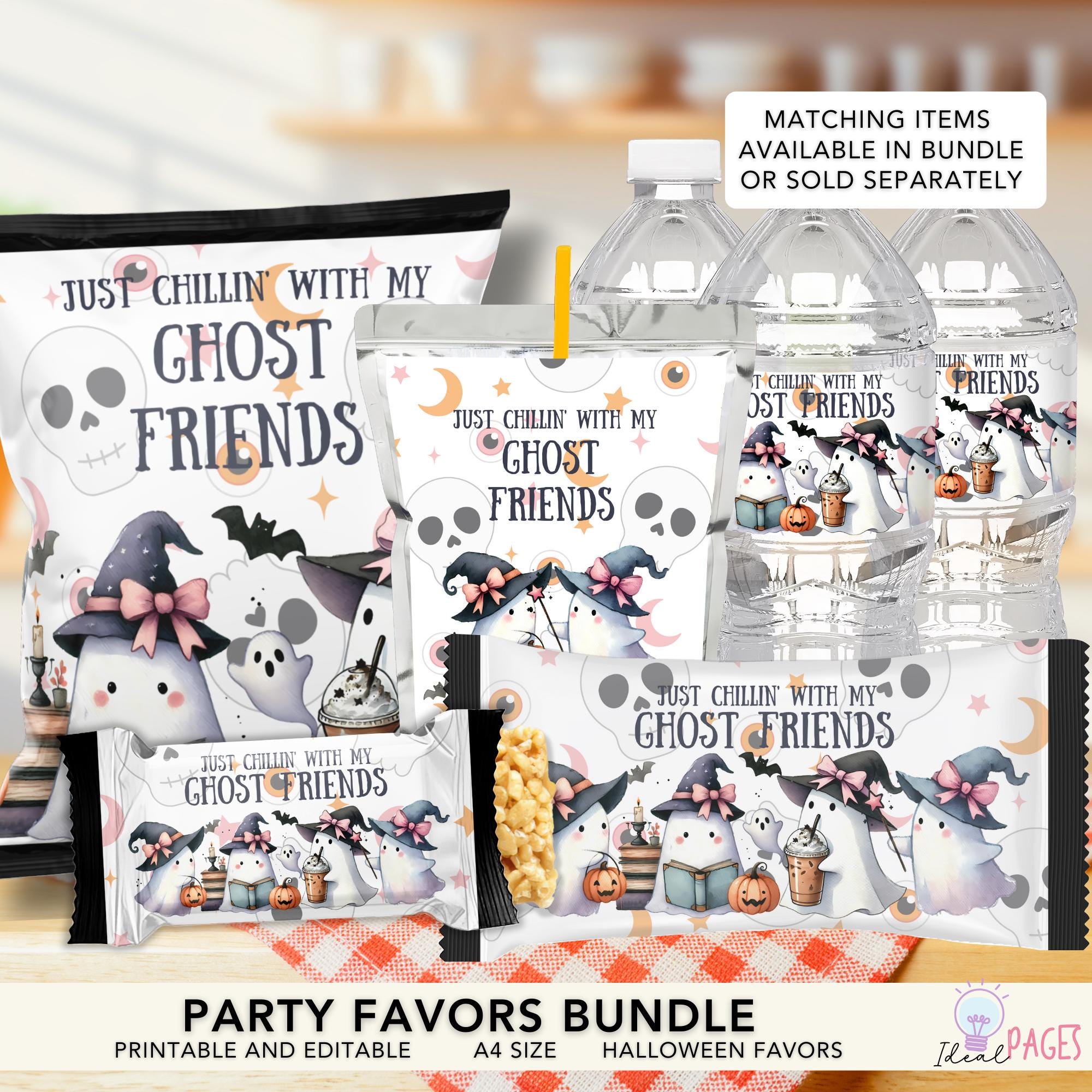 Halloween Trick or Treat Bag, Party Favors, Coquette Chip Bags ...