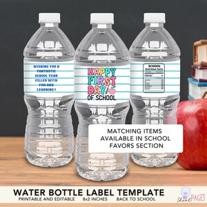 Back to School Chip Bag Template, School Party Favor, Welcome Snack Bag ...