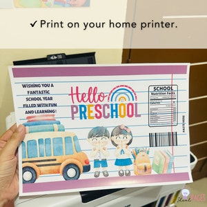 6 Back to School Chip Bag Template, School Party Favor, Welcome Snack ...