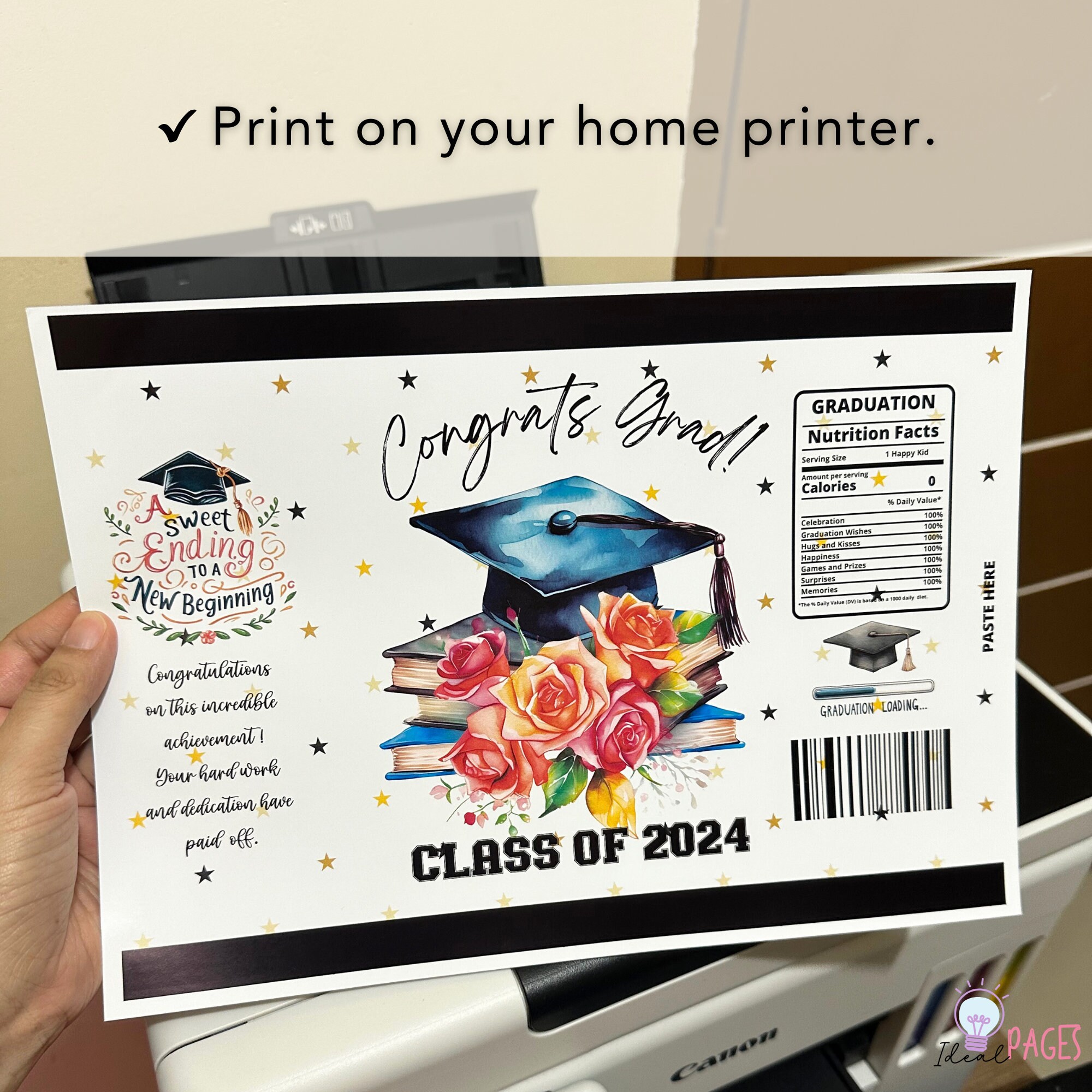 Custom Graduation Chip Bag Template, Class 2024, DIY Party Favor ...
