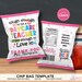 First Day of School Chip Bag Template, School Party Favor, Welcome ...