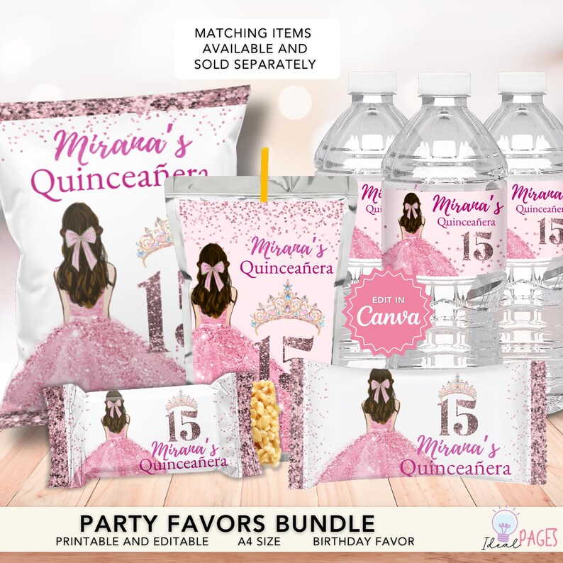 Pink Quinceañera Prayer Card Template, 15th Birthday Prayer Card ...