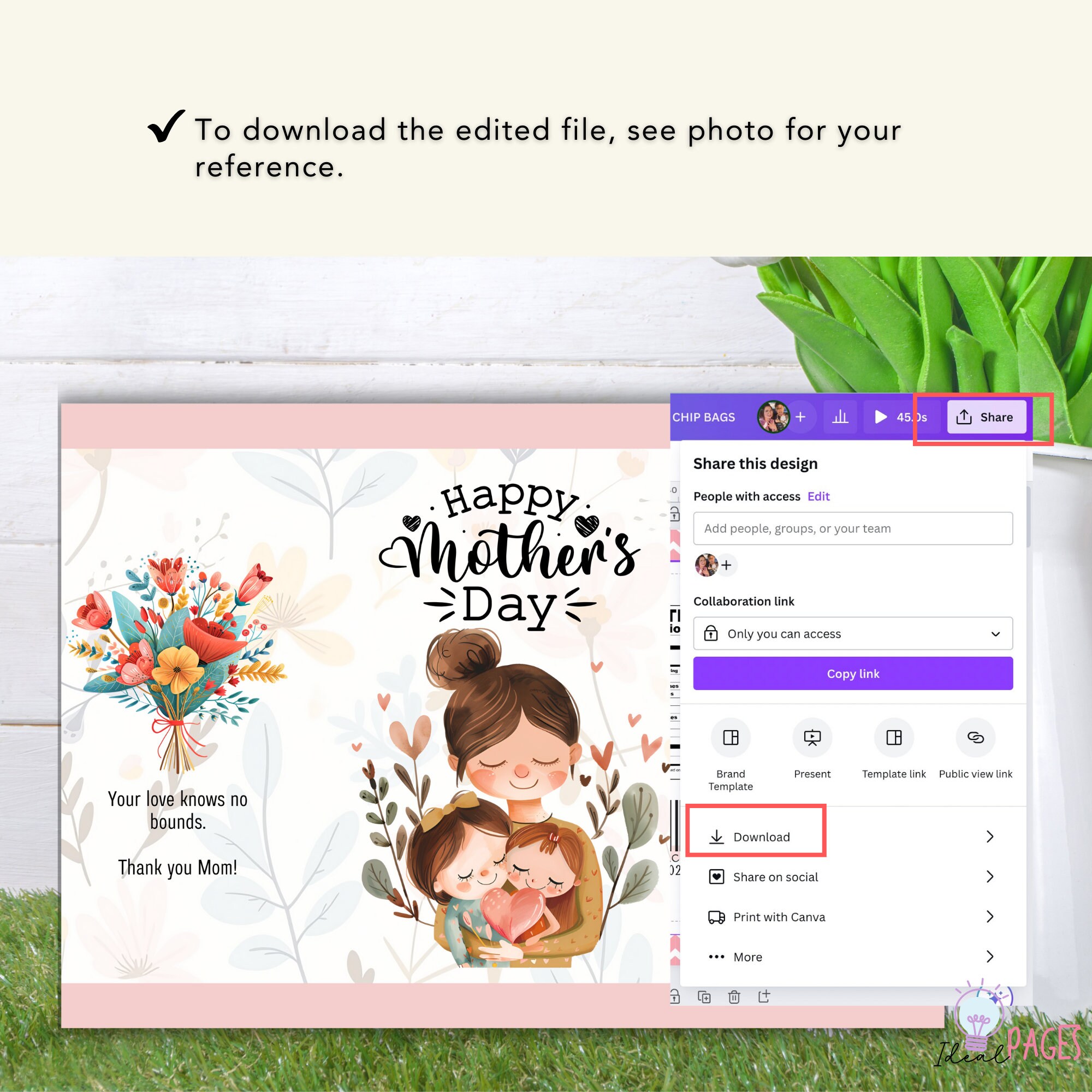 6 Mother's Day Chip Bag Template, Custom Chip Bag Bundle, 1st Mothers ...