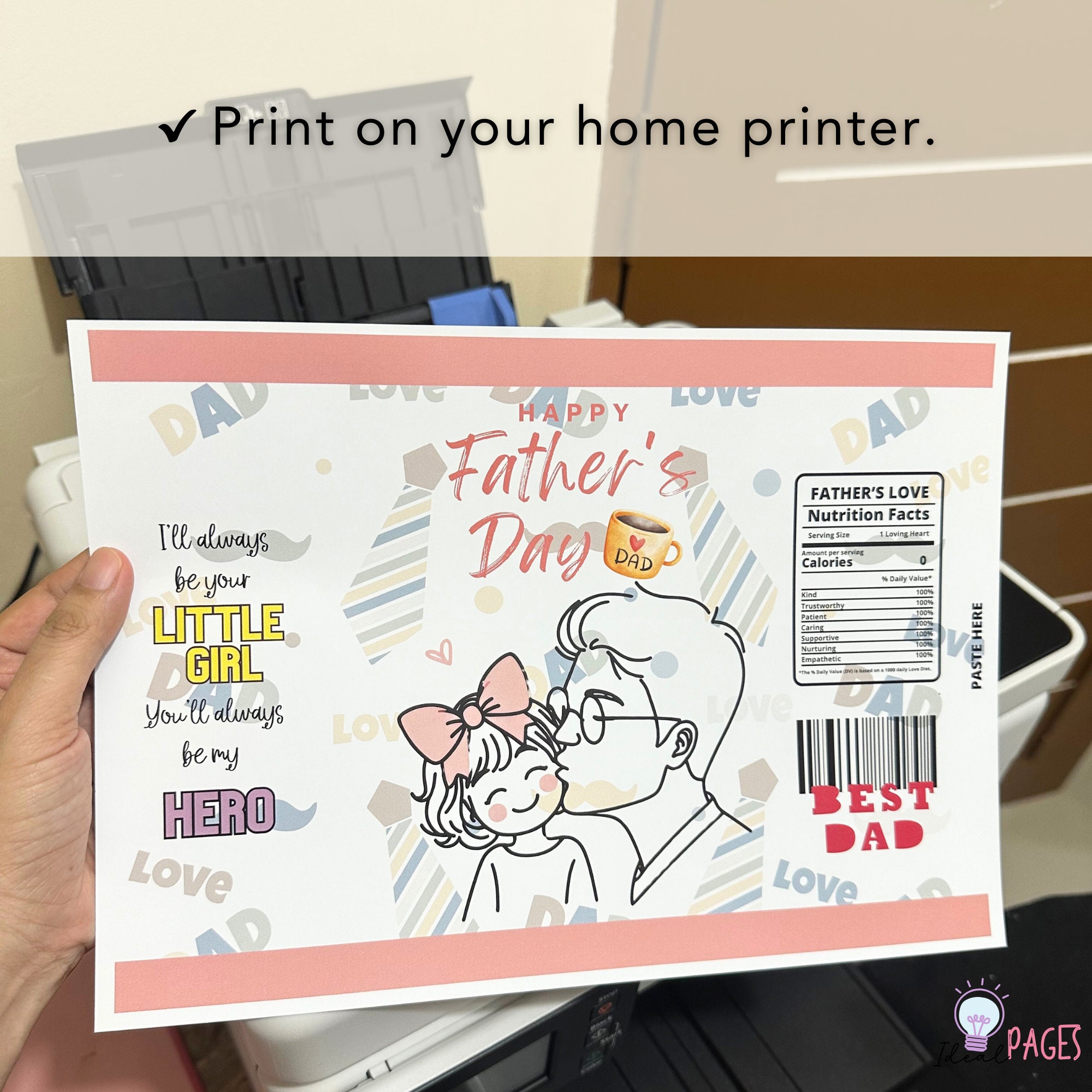 Father's Day Chip Bag Template Gift Bags for Husband Father's Day ...