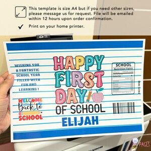 Back to School Chip Bag Template, School Party Favor, Welcome Snack Bag ...