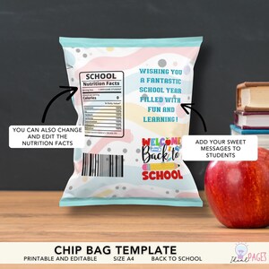 Retro Back to School, School Party Favor, First Day of School Printable ...